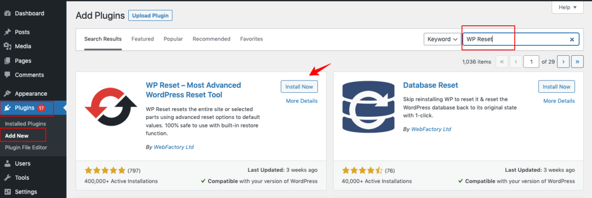 Cara Reset WordPress Ke Pengaturan Awal